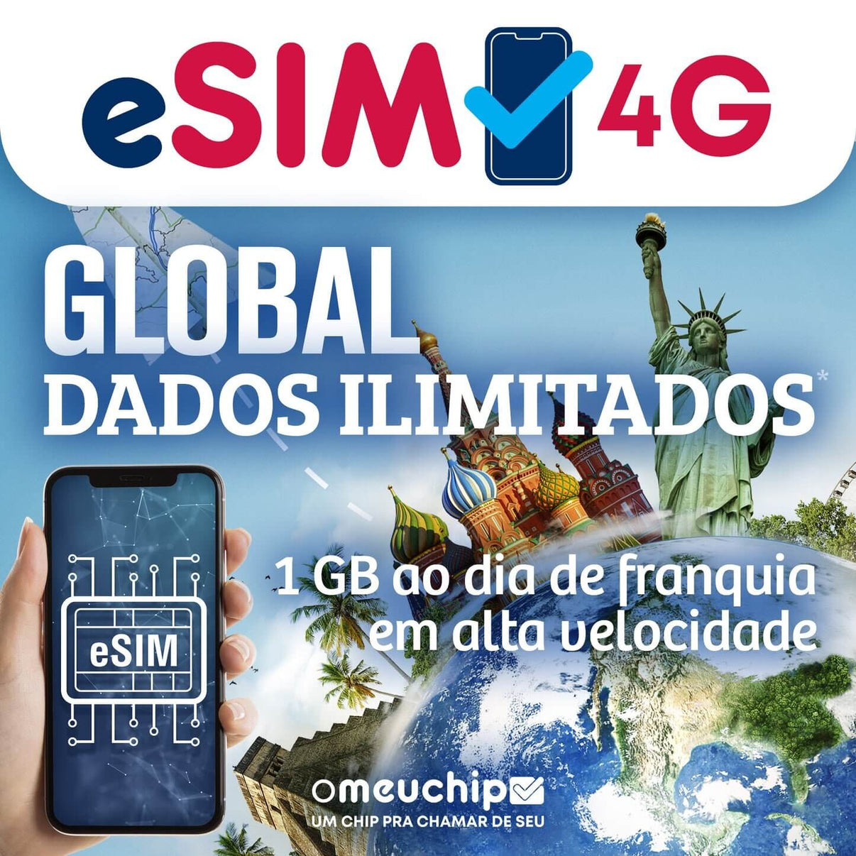 Adquira um e-SIM DADOS GLOBAL – omeuchip